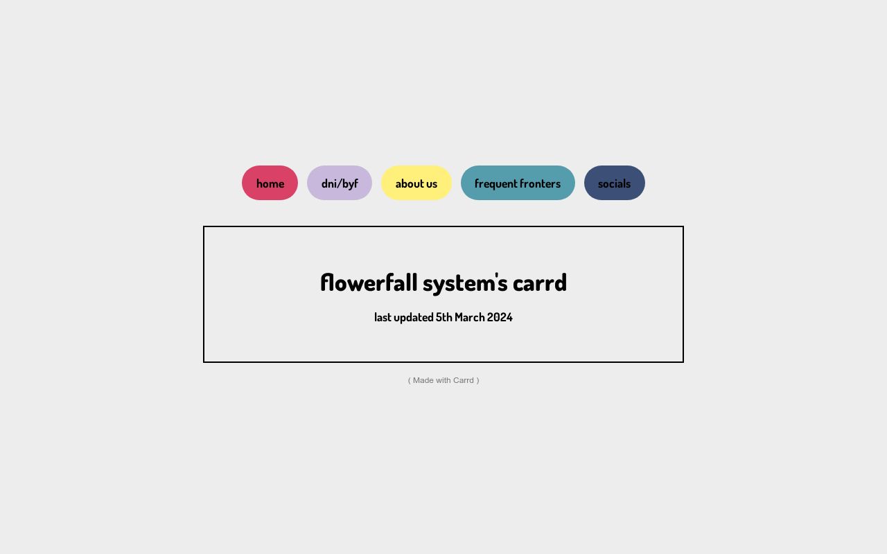 flowerfall carrd